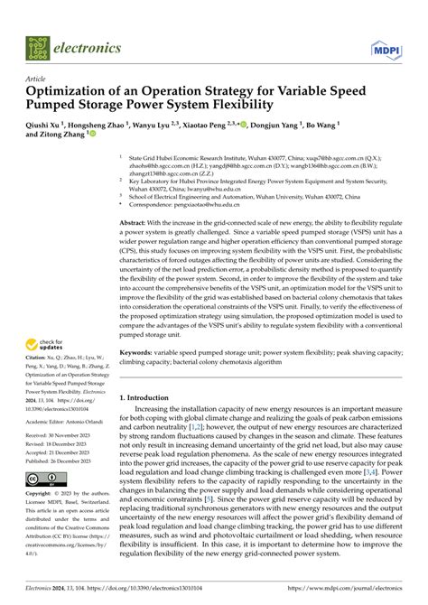 Pdf Optimization Of An Operation Strategy For Variable Speed Pumped