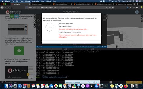 Prerequisites Exam Evaluation Stuck Ros Prerequisites Exam The