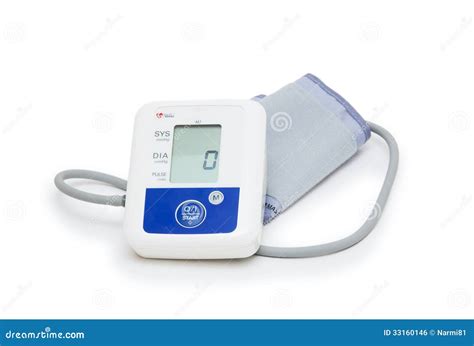 Digitale Bloeddrukmeter Met Het Symbool Van Het Liefdehart Op Witte