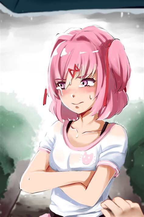 Natsuki In The Rain 💗 By Shinallen17 On Twitter Rddlc