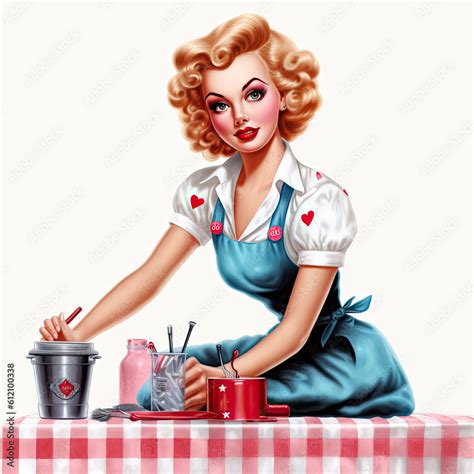 Pretty Sexual Woman Sits On Table In The Kitchen And Smoking Cigarette