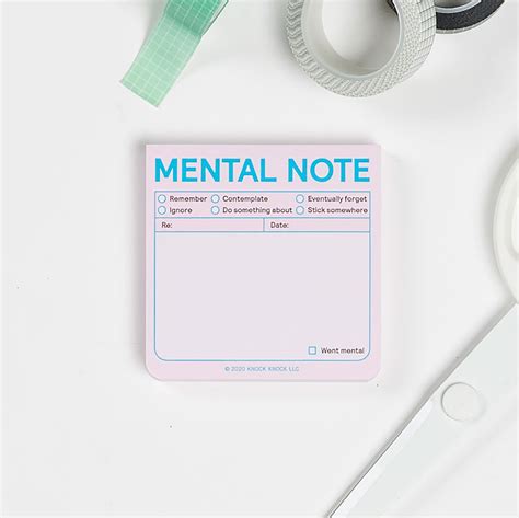Mental Note Sticky Notes (Pastel Edition) | Knock Knock