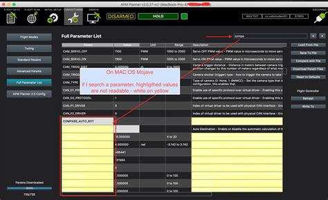 Parameter Search Highlighted Values Not Good Readable APM Planner ArduPilot Discourse