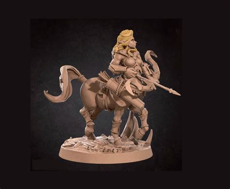 Female Centaur Mini Ranger 3d Print 6k Resin Dandd Dnd Ttg Rpg Bow And Arrow Etsy