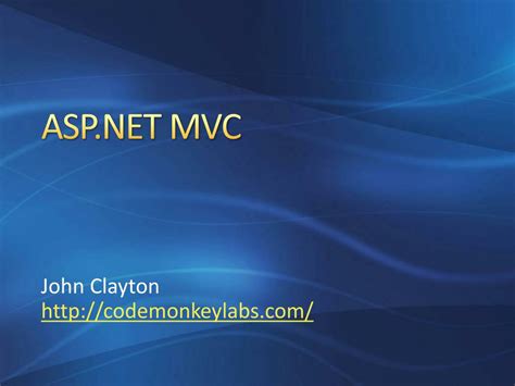 PPT ASP NET MVC PowerPoint Presentation Free Download ID 1072825