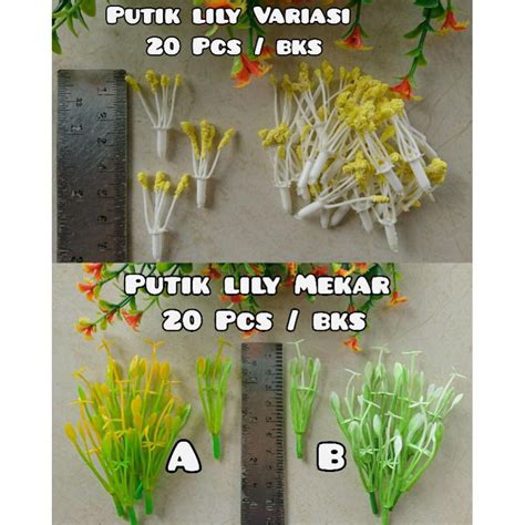 Jual Putik Lily Variasi And Mekar 20 Biji Putik Bunga Putik Plastik