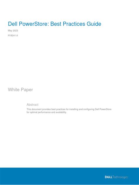H18241 Dell Powerstore Best Practices Guide Pdf Computer Network