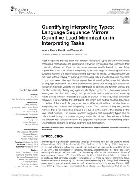 Pdf Quantifying Interpreting Types Language Sequence Mirrors