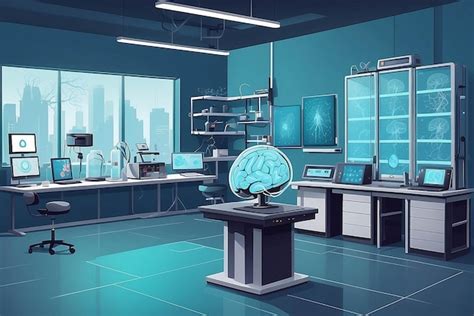 Premium Photo Showcase A Corner Of The Lab Dedicated To Neuroscience
