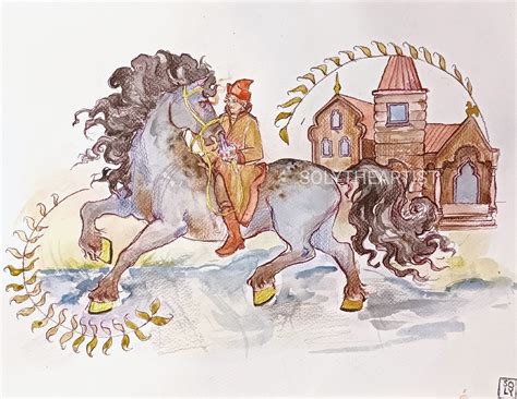 Иллюстрация Сивка бурка в стиле живопись книжная