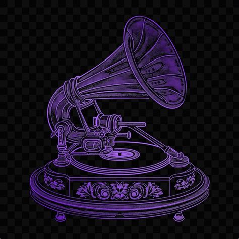 Premium Psd Psd Vector Vintage Phonograph Cnc Art With Horn Pattern