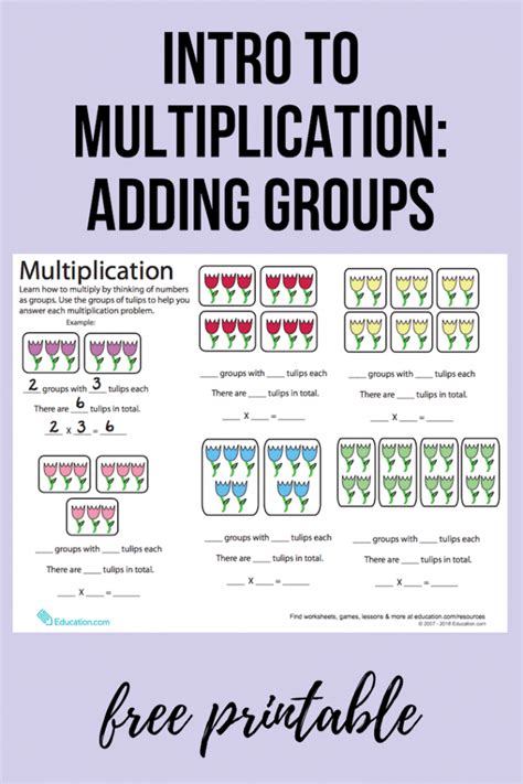 Intro To Multiplication Adding Groups Worksheets 99worksheets