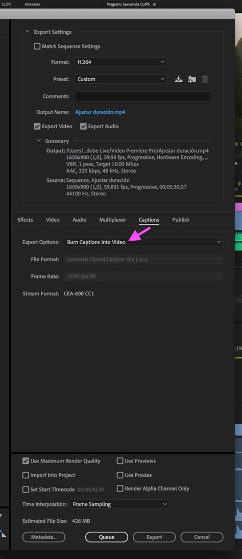 Solved Open Captions Not Visible After Export Premiere P Adobe