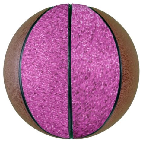 Pink Faux Glitter Basketball Zazzle