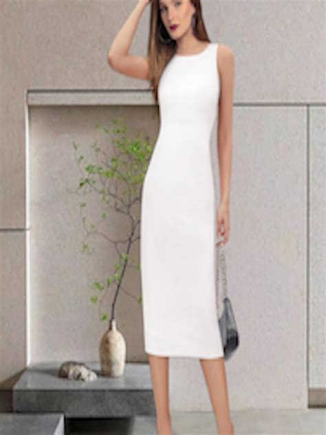 Buy Baesd Round Neck Sheath Midi Dress Dresses For Women 25035258