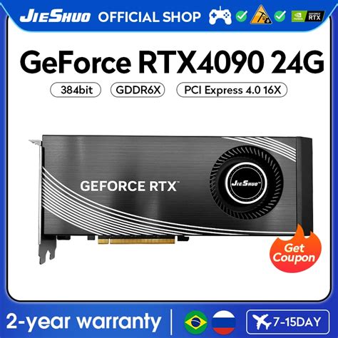 RTX 4090 24G JIESHUO Turbine Video Card 384bit NVIDIA GDDR6X GUP