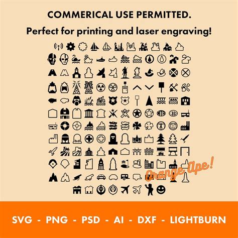 Fallout 4 Map Marker Icons Rpg Outline And Silhouette Files Etsy Australia