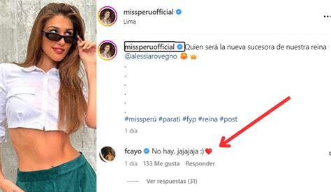 Fiorella Cayo asegura que Alessia Rovegno no tiene sucesora en el Miss Perú
