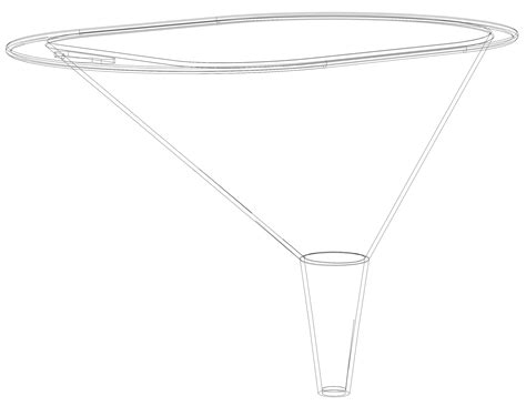 Plastic Slot Shaped Funnel STL File For 3D PrintingCults