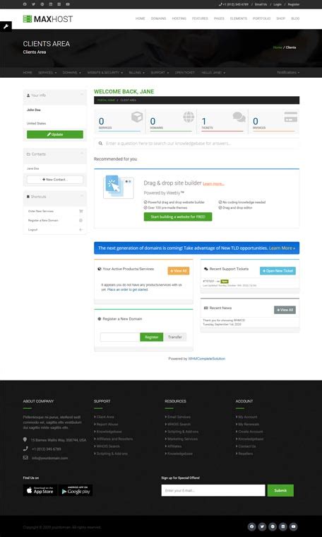 MaxHost Web Hosting Theme With WHMCS Template WHMCS Marketplace