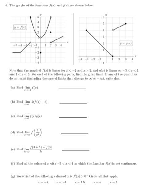 solved 6 the graphs of the functions f x and g 2 are