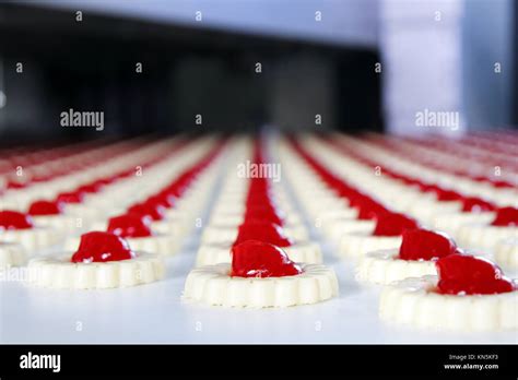 Production Cookie In Factory Stock Photo Alamy