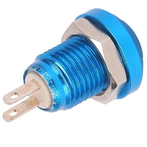 Cikonielf Interrupteur à bouton poussoir en métal étanche auto reset M8