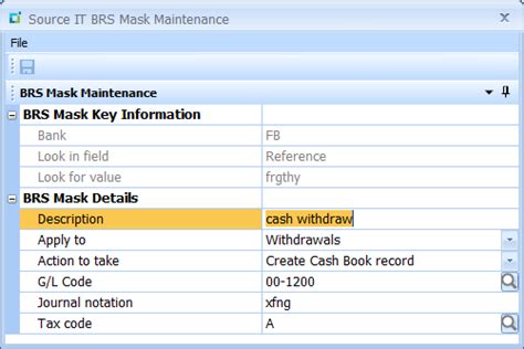 Brs Mask Maintenance Source It