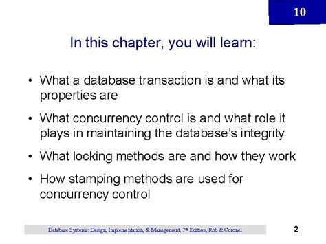 Chapter Transaction Management And Concurrency Control