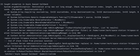 Admin Logs Exception · Issue 10977 · Space Wizardsspace Station 14 · Github