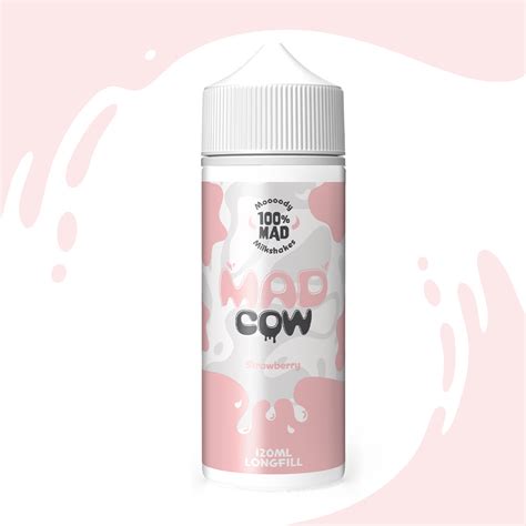 Mad Cow Longfill Flavouring Strawberry Milkshake