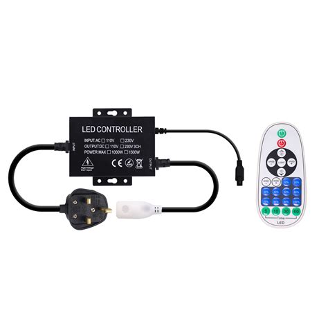 1500W 220V LED Dimmer With 23Key Remote Controller Monochrome Dimmer For 288 360leds M COB LED