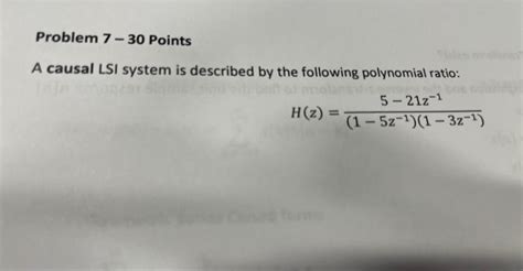 Solved Find And Sketch The Pole Zero Pattern Unit Circle