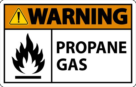 Symbol Propane Warning Label Propane Gas Sign 14832562 Vector Art At