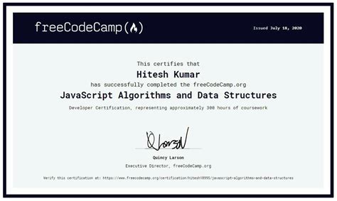 hitesh kumar on linkedin freecodecamp javascript