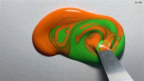 주황과 연두를 섞으면 Orange And Light Green Mixing Color Orange 03 Youtube
