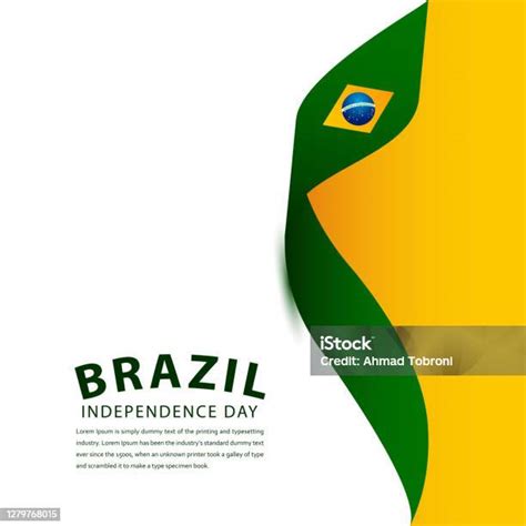 快樂巴西獨立日慶祝向量範本設計插圖向量圖形及更多巴西圖片 巴西 獨立 概念 九月 Istock
