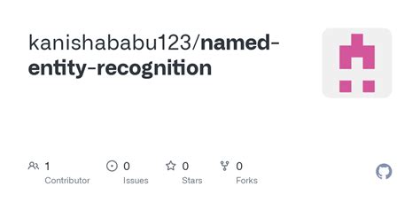 GitHub Kanishababu Named Entity Recognition