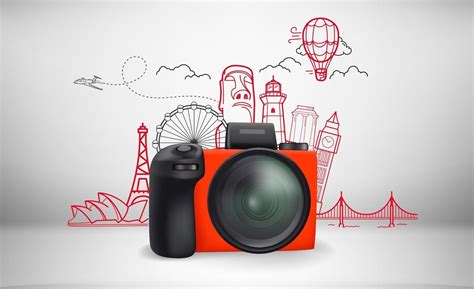 World Travel Vector Illustration With Famous Monuments 2157135 Vector