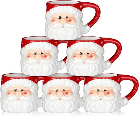 Sliner 6 Pcs Santa Mug Christmas Ceramic Mug Set Of Nepal Ubuy