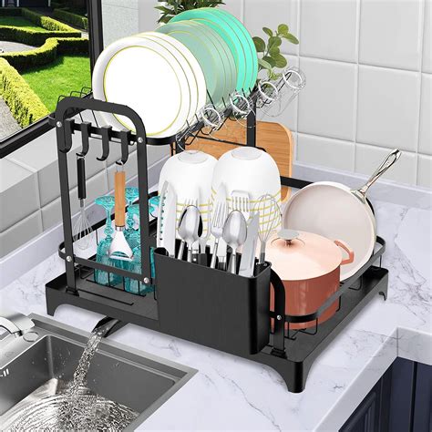 Amazon Dish Drying Rack Drainboard Set With Swivel Spout 2
