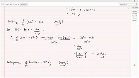 Math Lec Derivatives Of Trigonometric Functions YouTube