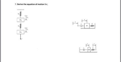 Solved 7 Derive The Equation Of Motion For H 上