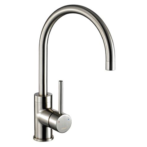 Courbe Curved Spout Kitchen Mixer Tap Brushed Steel Cou02bs 1810