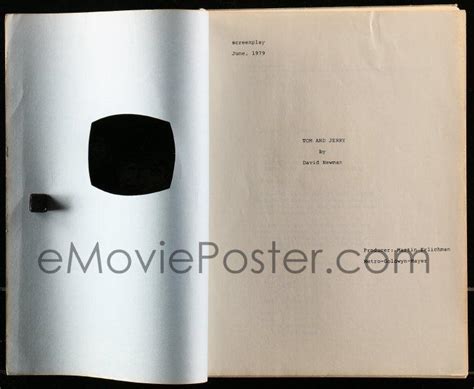 Tom And Jerry Script June 1979 Unproduced Screenplay By David Newman Hanna Barbera 1893320643