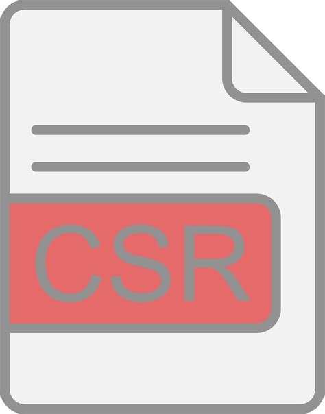 CSR File Format Line Filled Light Icon 44072660 Vector Art At Vecteezy