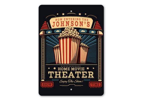Vintage Movie Sign Home Theater Sign Custom Theater T Etsy