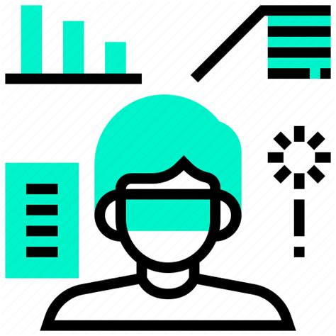 Analysis Data Engineering Man Robotic Simulation Icon Download