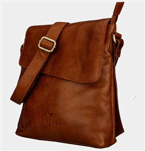 Brown Leather Sling Crossbody Bags For Women Finelaer