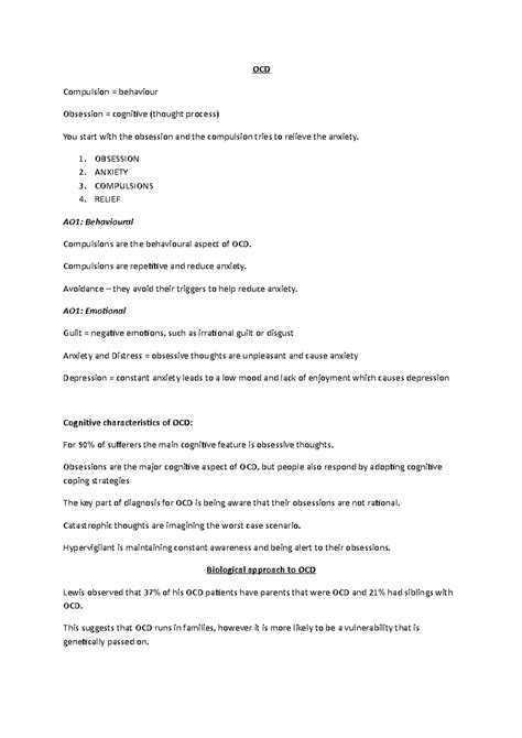 Ocd Ocd Ocd Compulsion Behaviour Obsession Cognitive Thought Process You Start With